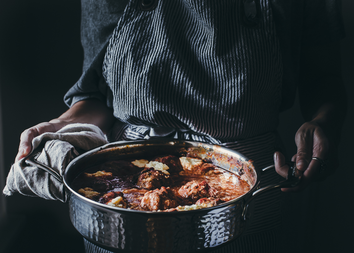 Poached Meatball Parm Casserole | My Lavender Blues