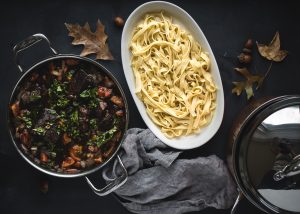 Mediterranean Flavored Short Ribs over Tagliatelle | My Lavender Blues