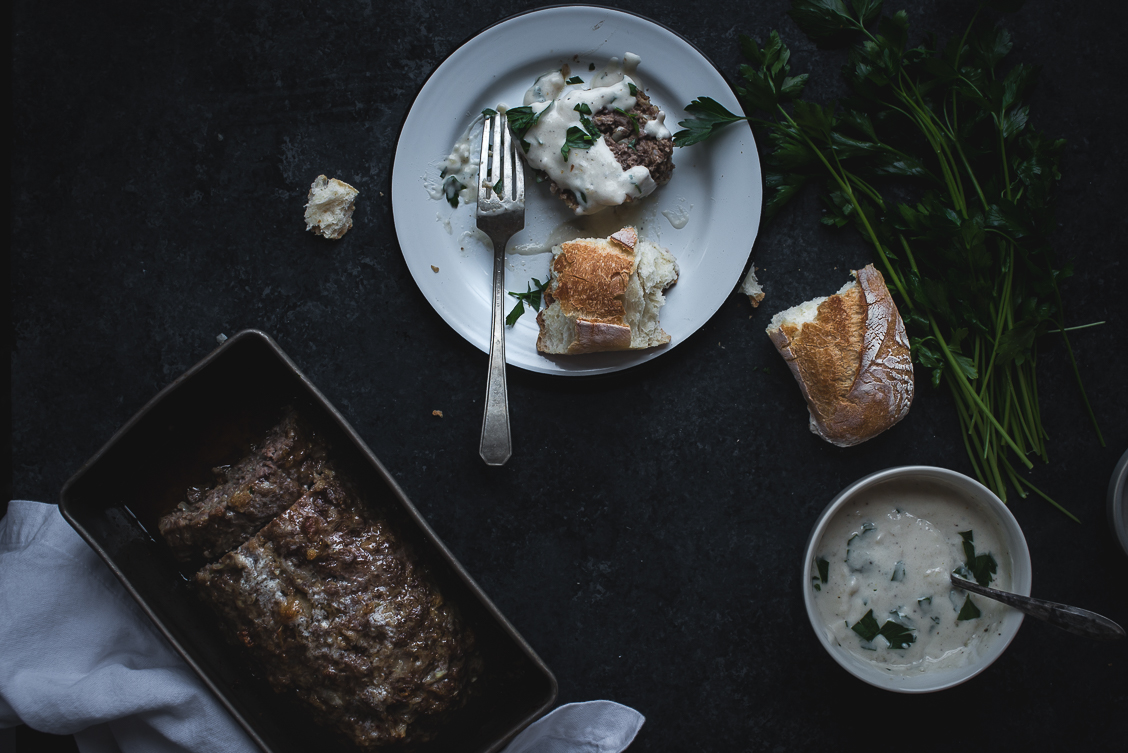 Swedish Meatball Loaf & Gravy | My Lavender Blues