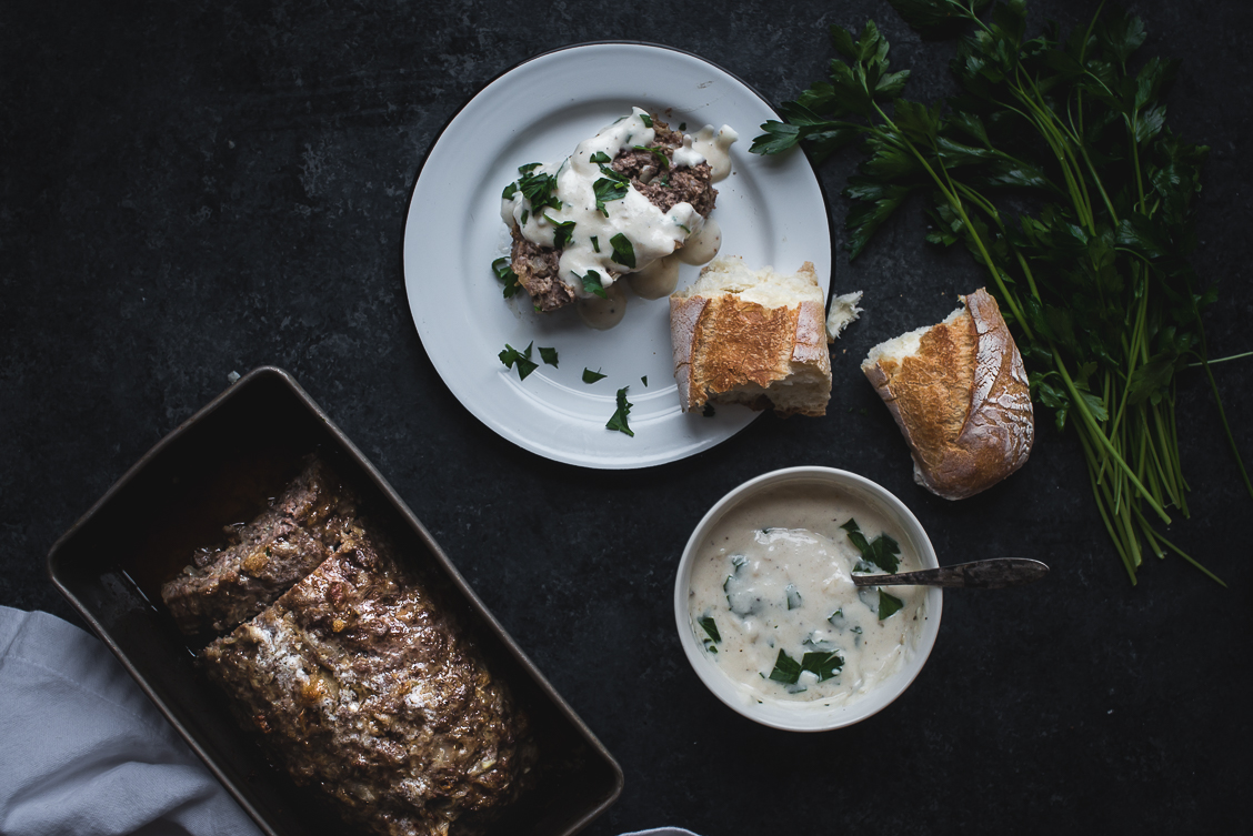 Swedish Meatball Loaf & Gravy | My Lavender Blues